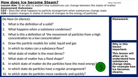 Ks3 Particles Unit Teaching Resources
