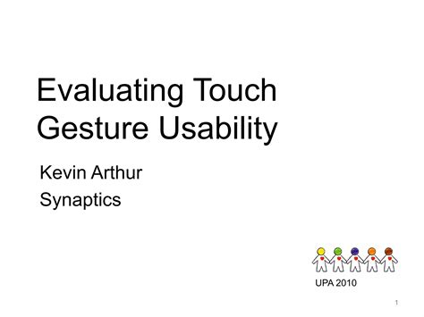 Evaluating Touch Gesture Usability Pdf