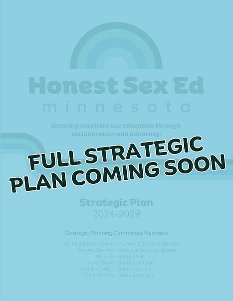 Strategic Plan Honest Sex Ed Mn