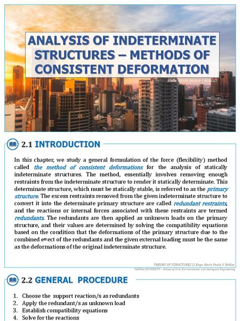 2 Ce132p Analysis Of Indeterminate Structures Method Of Consistent Deformation Pdf