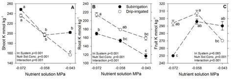 A C Effect Of The Irrigation System And The Concentration Of The