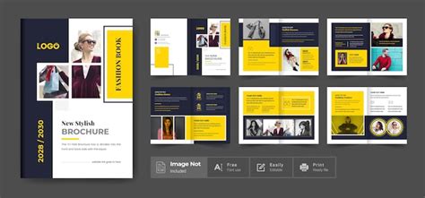 기업 비즈니스 브로셔 디자인 또는 연례 보고서 및 회사 프로필 디자인 또는 소책자 및 카탈로그 디자인 프리미엄 벡터