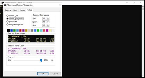 Bug Winx Command Prompt Shortcuts Dont Retain Opacity Preference Microsoft Qanda