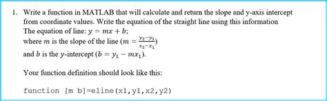 Solved 1 Write A Function In Matlab That Will Calculate And