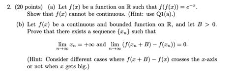 Solved Points A Let F X Be A Function On R Such That Chegg Com