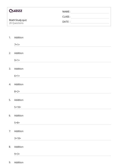 50 Addition And Inverse Operations Worksheets On Quizizz Free And Printable