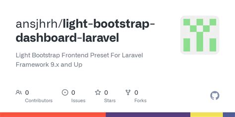 Github Ansjhrhlight Bootstrap Dashboard Laravel Light Bootstrap Frontend Preset For Laravel