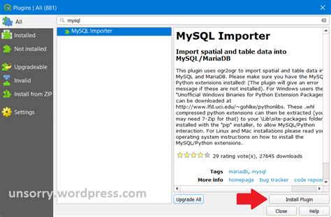 Error Install Plugin Mysql Importer Di Qgis 3 Just Simple Think