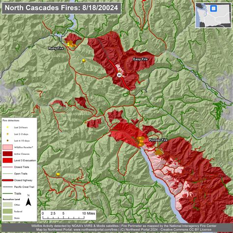 Current Fire Activity And Closures In Washington State — Northwest Portal