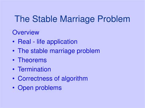 PPT Stable Matchings A K A The Stable Marriage Problem PowerPoint Presentation ID 4461615