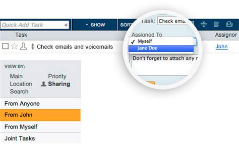 tasks can be reassigned to someone else or even shared between