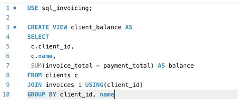 Create View Help Me Debug Sql Code With Mosh Forum