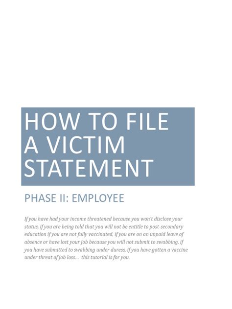 How To File A Victim Statement Pdf Informed Consent Assault