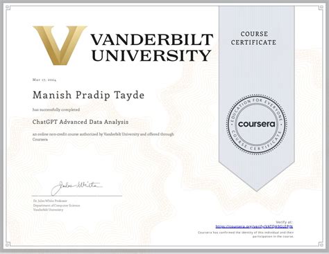Manish Tayde On Linkedin Dataanalysis Chatgpt Coursera