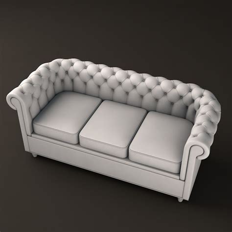 체스터 필드 소파 3d 모델 10 C4d Blend Fbx Obj Free3d