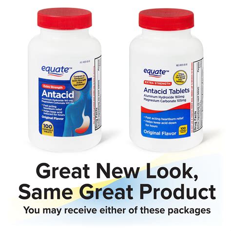 Equate Extra Strength Antacid Chewable Tablets Mg Count Walmart Com Walmart Com