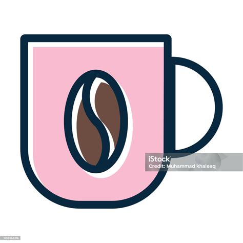 커피 벡터 굵은 선은 개인 및 상업적 사용을 위해 어두운 색상 아이콘을 채웠습니다 0명에 대한 스톡 벡터 아트 및 기타 이미지 0명 가득 찬 고체 Istock