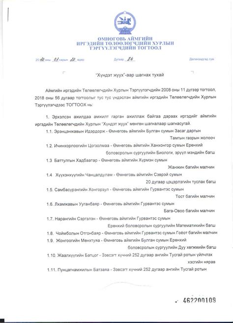 Хүндэт жуух аар шагнах тухай 2020 03 20