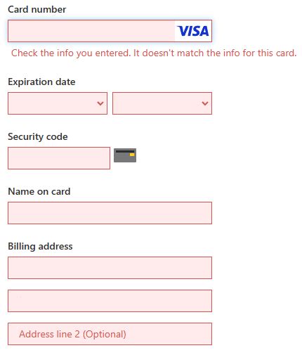 error check the info you entered it doesn t match the info for this