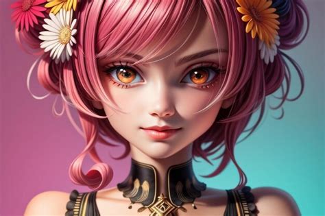 Premium Ai Image Colorful 3d Model Rendering Abstract Art Wallpaper Background Illustration