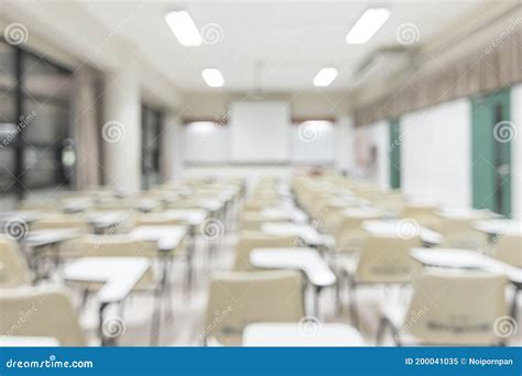 Blur Classroom Education Background Empty School Class Lecture Room