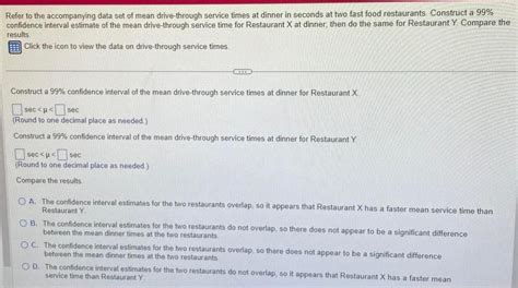 solved refer to the accompanying data set of mean