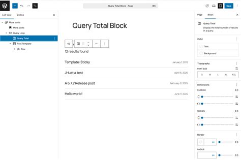 Query Total Block Documentation