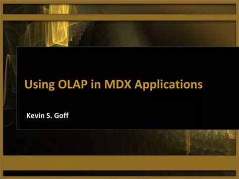 Ppt Using Olap In Mdx Applications Powerpoint Presentation Free