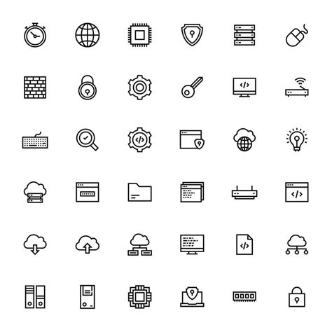 Black Line Art Illustration Of Business Or Programing Icon Vector Art At Vecteezy