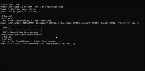 command line interface cli kuzu