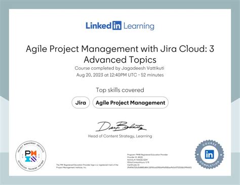 jagadeesh vattikuti on linkedin certificate of completion