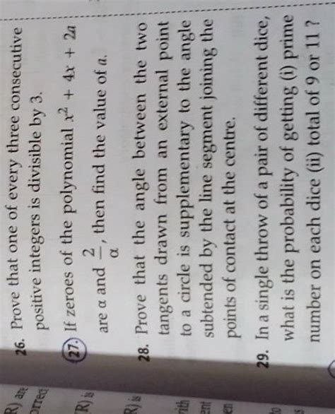 26 Prove That One Of Every Three Consecutive Positive Integers Is Divisi