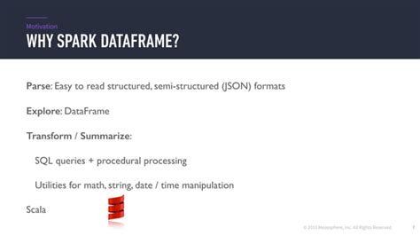 Spark Dataframes For Data Munging Ppt