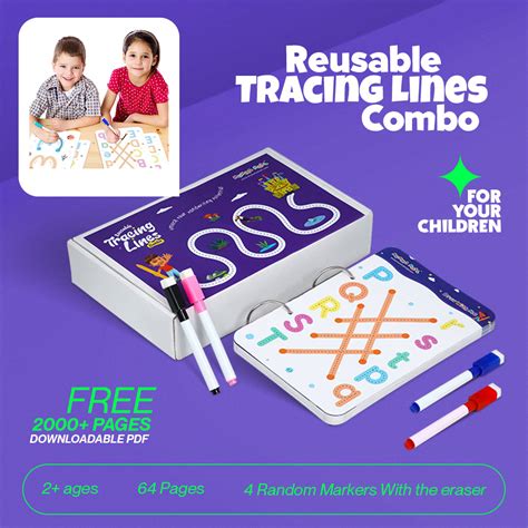 Mumma Mall Reusable Tracing Book With 64 Pages Free Learning 2000