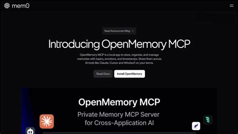 openmemory mcp a local ai memory sharing tool based on mcp protocol