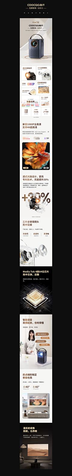 详情页 花瓣网陪你做生活的设计师 投影仪详情页分享2五毛视觉 1