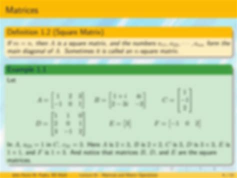 SOLUTION Lecture Matrices And Matrix Operations Studypool