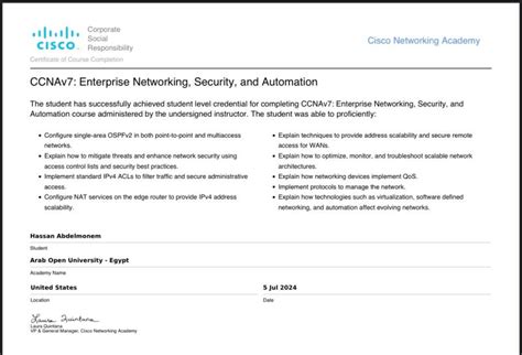 Hassan Abdelmonem On Linkedin Certification From Cisco Ccnav7