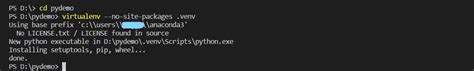 在VS code中安裝Python套件virtualenv