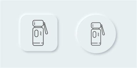 Thermos Line Icon In Neomorphic Design Style Hot Water Signs Vector Illustration 24684401