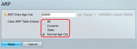 ARP Configuration On The SG XG And SG XG Cisco