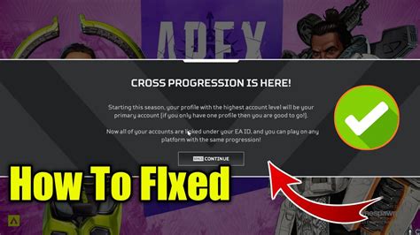 Fix Apex Cross Progression Is Here Cross Progression Not Working Today Youtube