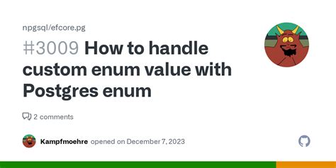 How To Handle Custom Enum Value With Postgres Enum · Issue 3009