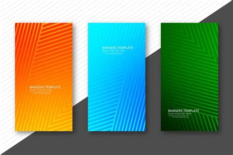 추상 화려한 기하학적 배너 벡터 설정 Eps Uidownload