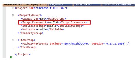 Running Benchmarkdotnet Benchmarks Against Net 7