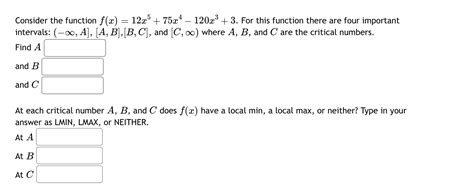 solved consider the function f x 12x5 75x4 120x3 3 ﻿for