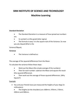 Unit 1 Mlt Part 2 It Contains Machine Learning Notes Of Unit 1