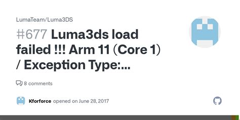 luma3ds load failed arm 11 core 1 exception type prefetch