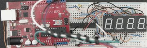 arduino 4 digit 7 segment led voltmeter max7219 microcontroller based