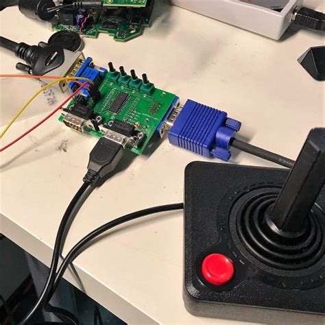 two joysticks talk to fpga arcade game over a vga cable hackaday